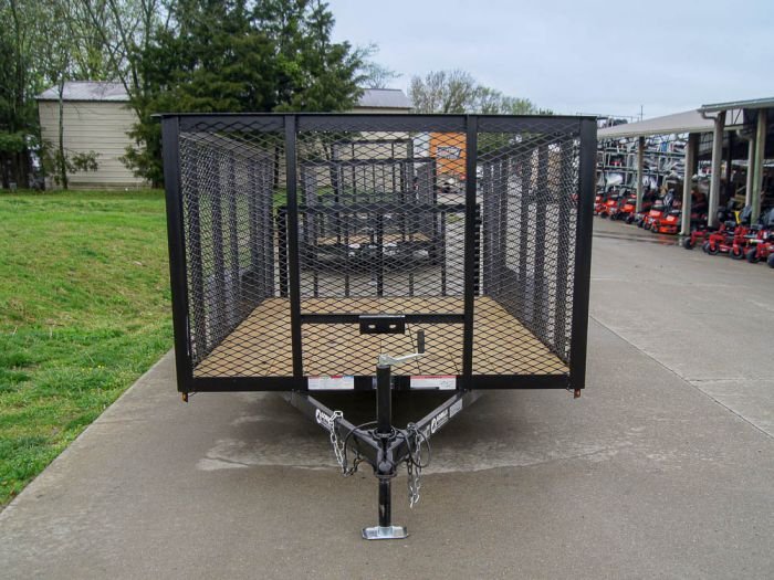6.4×12 Dovetail Utility Trailer with 4ft Mesh Sides 3,500lb Axle ...