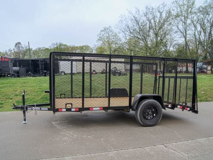 6.4×12 Dovetail Utility Trailer with 4ft Mesh Sides 3,500lb Axle ...