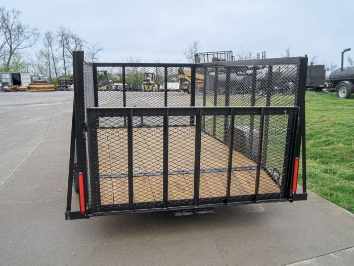 6.4×12 Dovetail Utility Trailer with 4ft Mesh Sides 3,500lb Axle ...